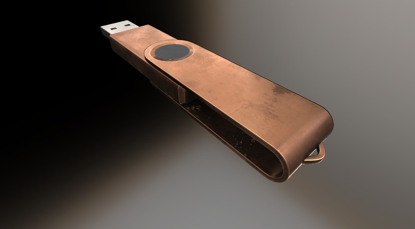 low-poly version usb stick 3d model