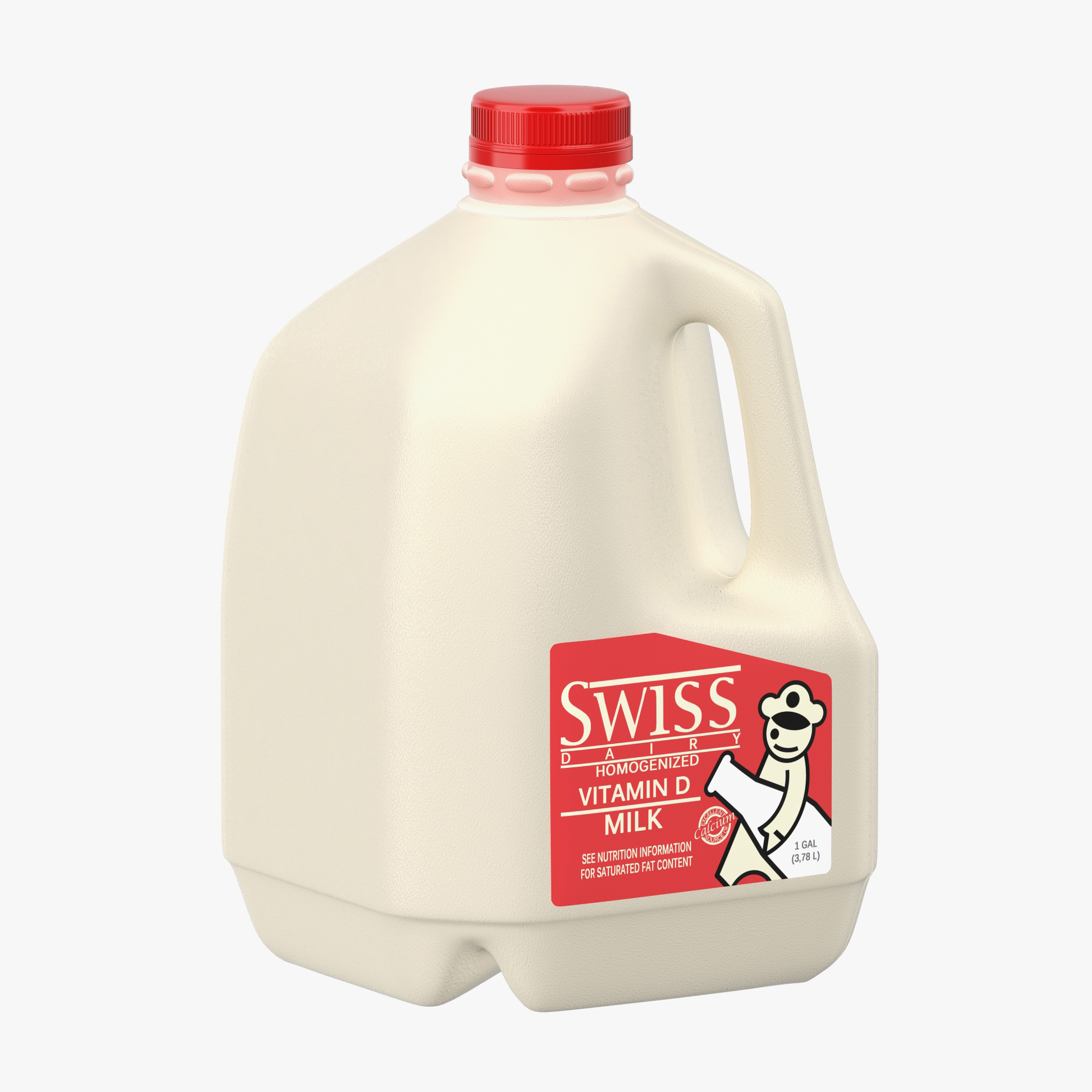 milk gallon plastic jug 3d max