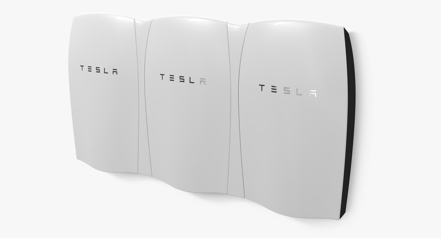 3d tesla powerwall triple unit