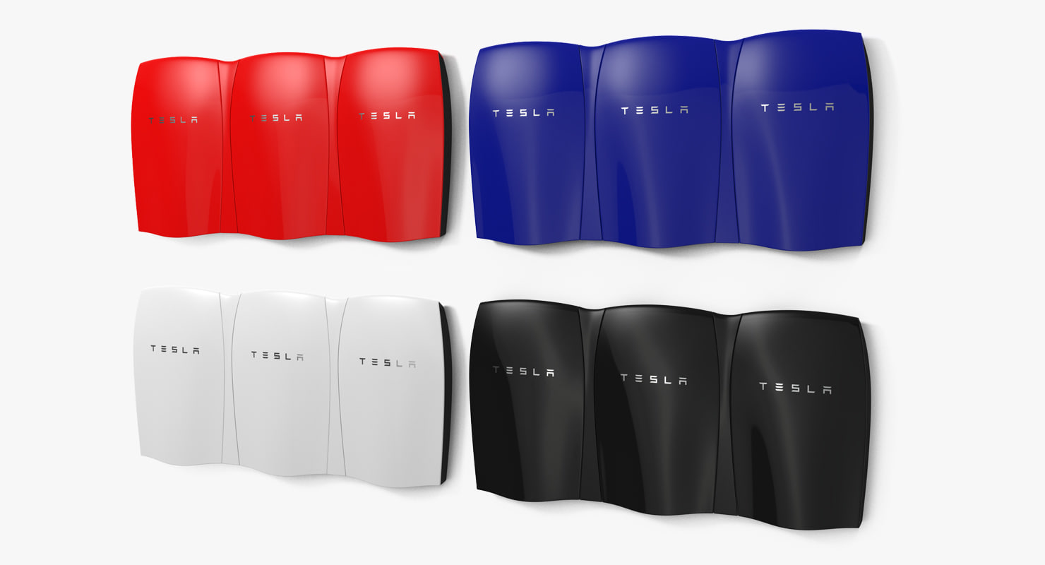 3d tesla powerwall triple unit model