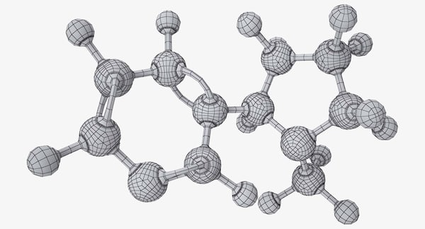 nicotine molecule 3d model