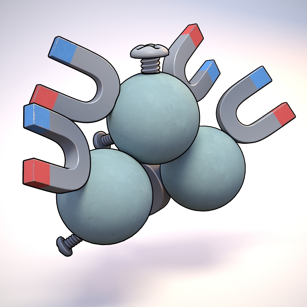 3d magneton pokemon model