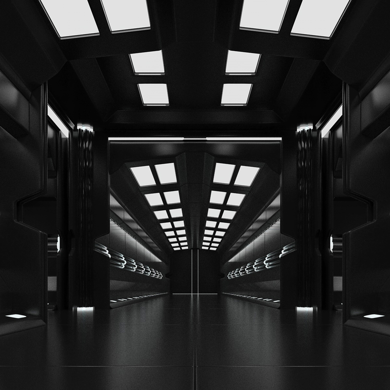 sci-fi corridor 3d model
