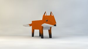 Polygonal fox 3D model - TurboSquid 1164750