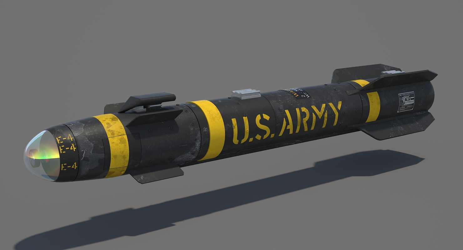 3d model agm-114 hellfire missile