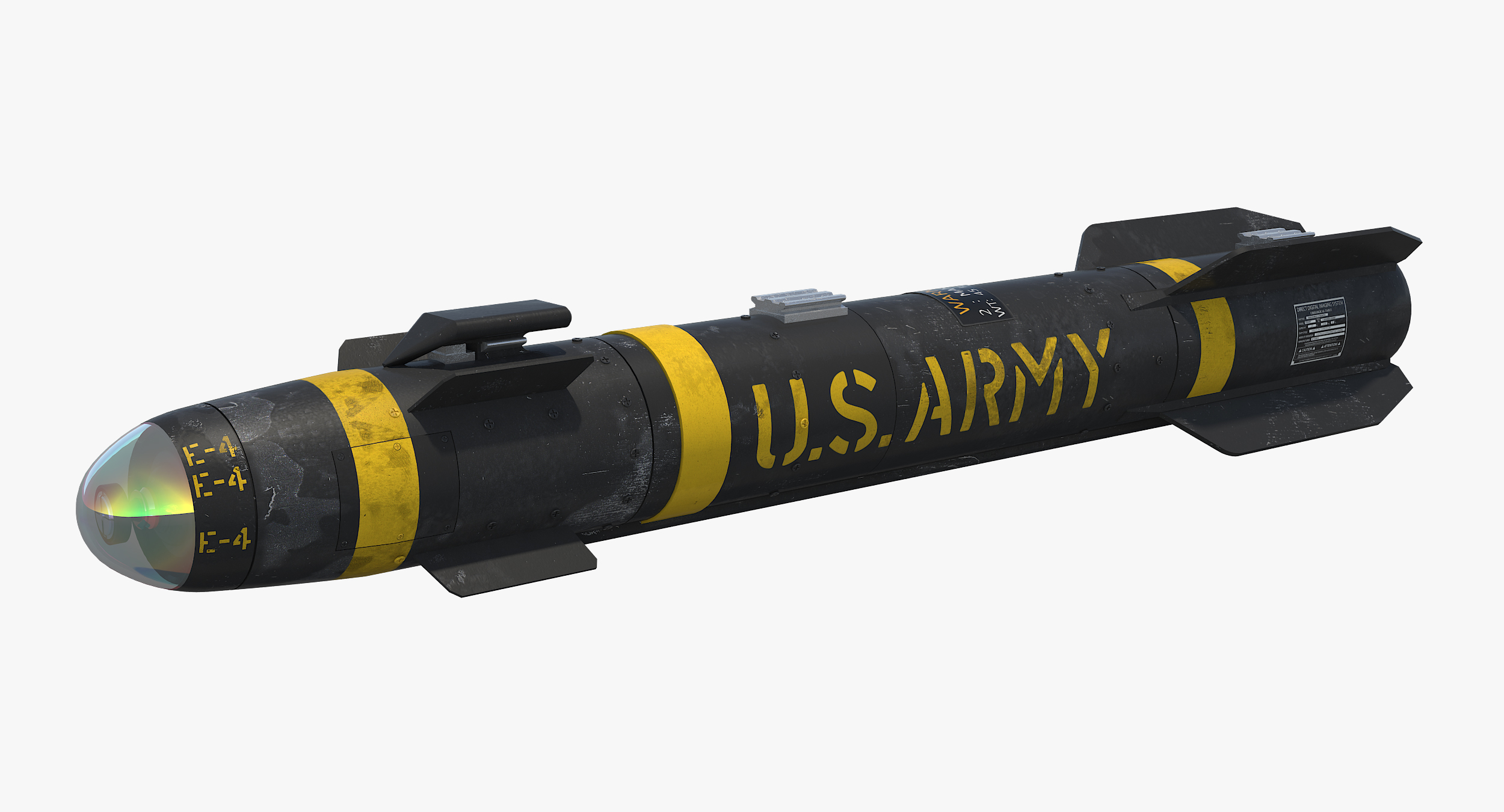 3d model agm-114 hellfire missile