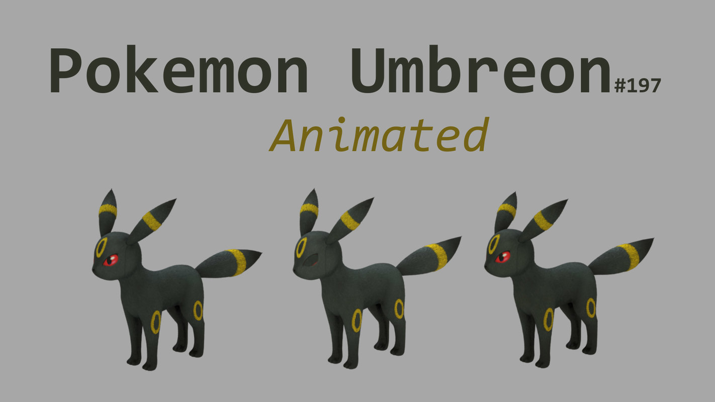 3d umbreon pokemon model