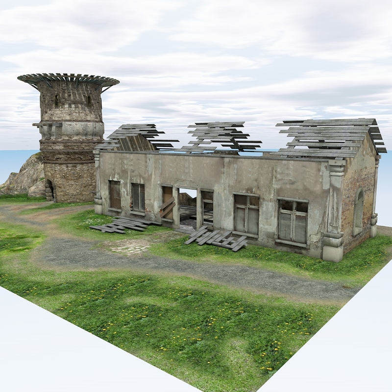 abandoned tower c4d