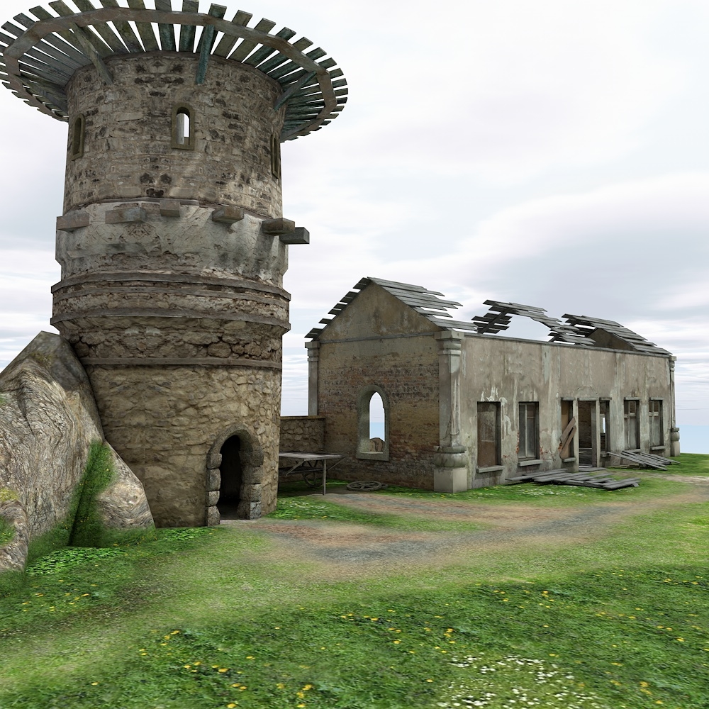 abandoned tower c4d