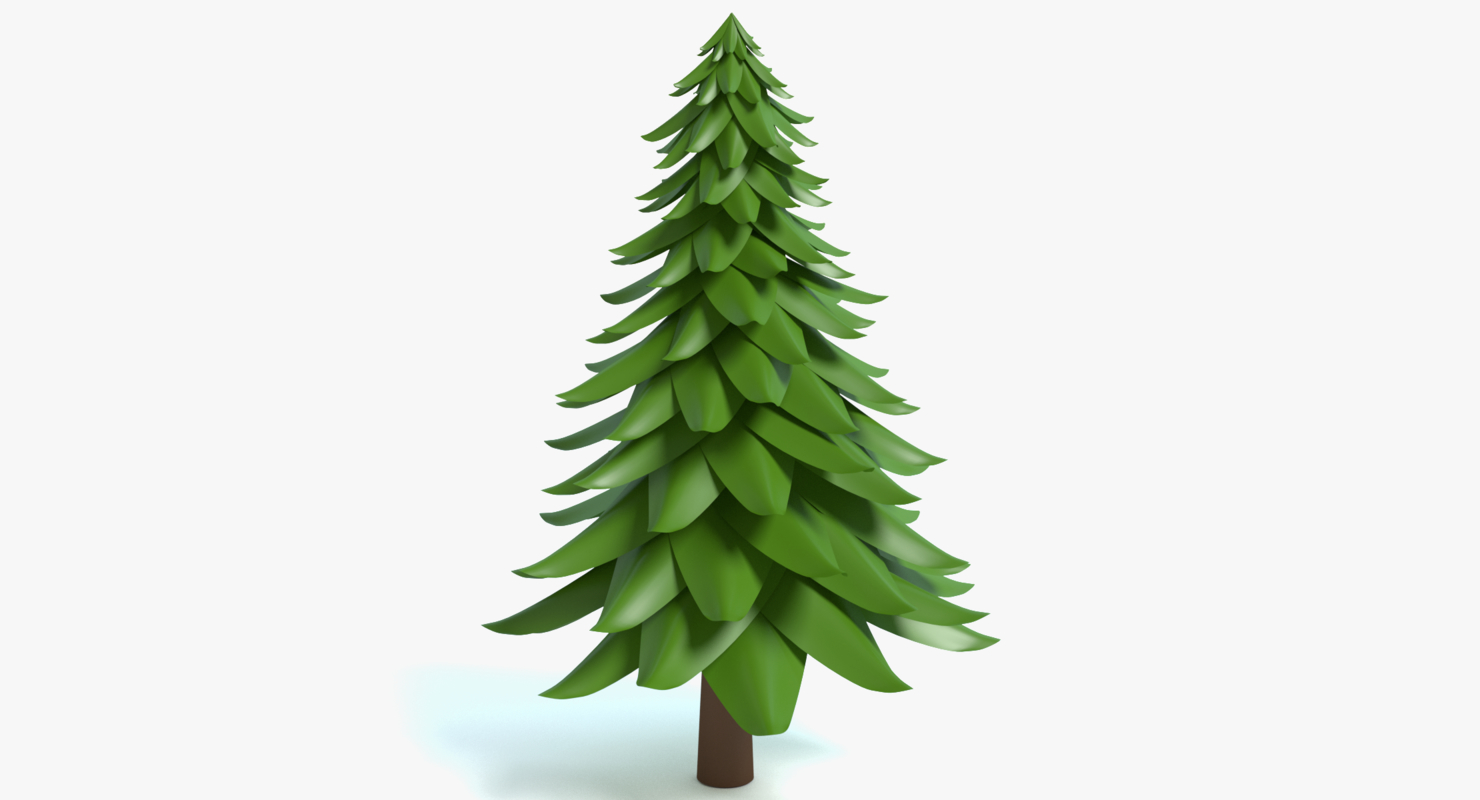 ma cartoon pine tree