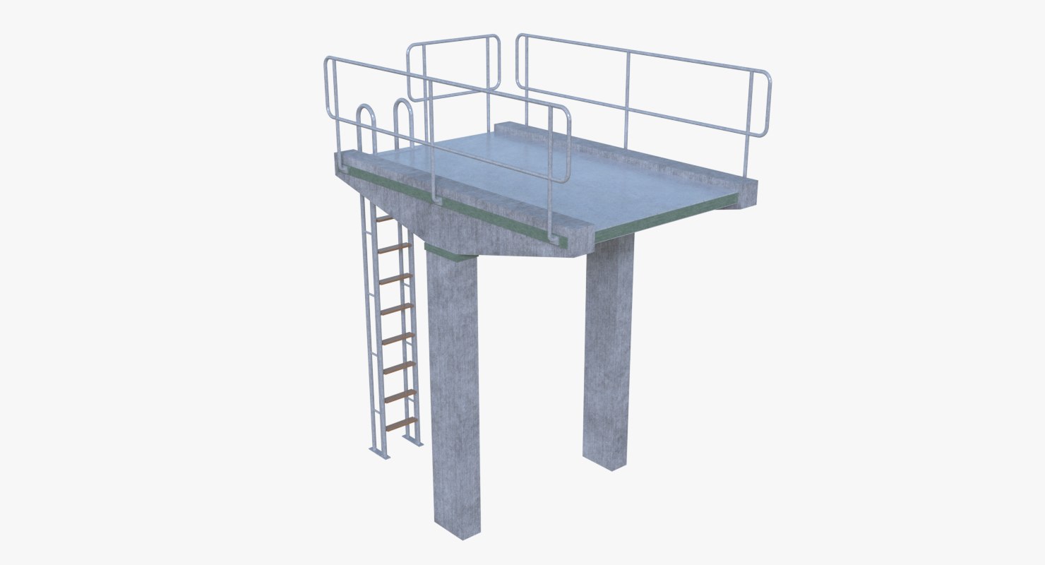 3d diving tower model