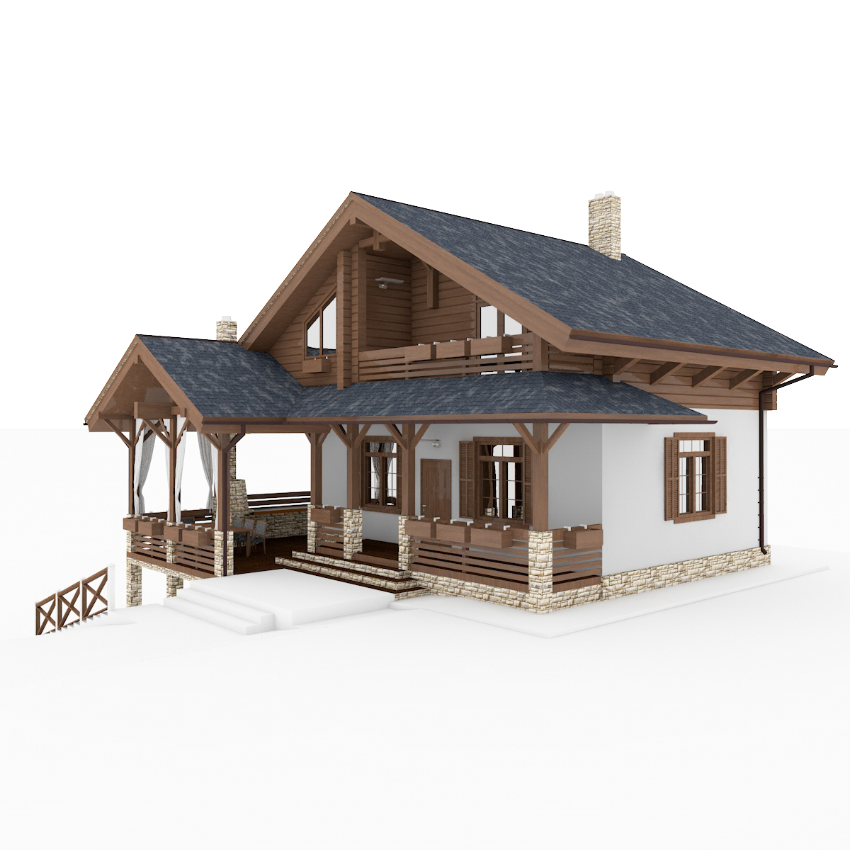 3d house chalet model