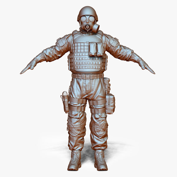 3d zbrush sas soldier set model
