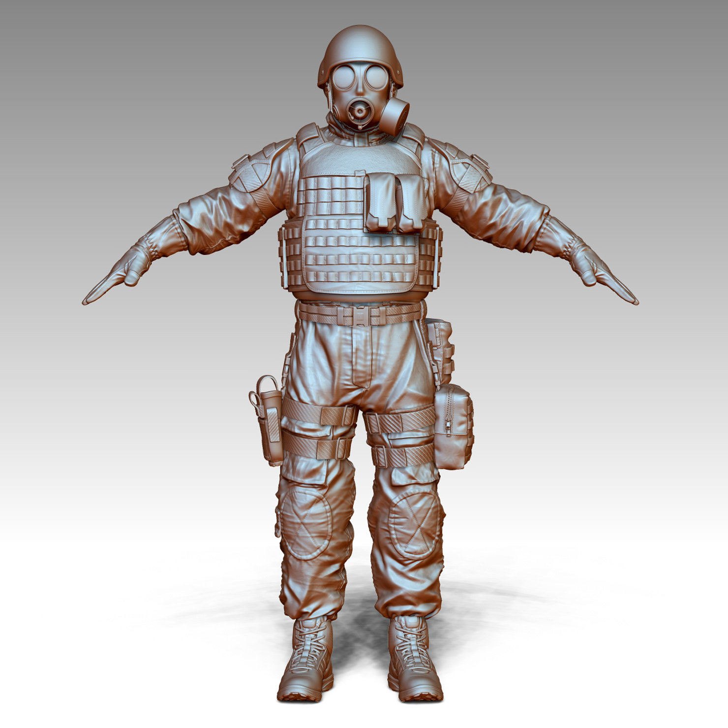 3d zbrush sas soldier set model