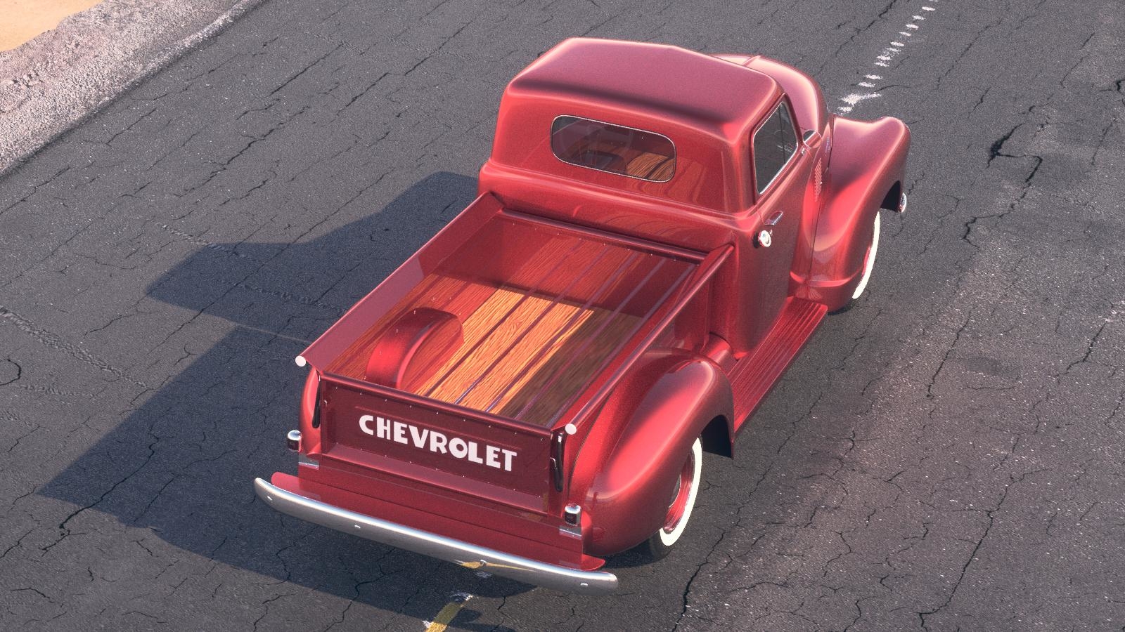 3d model chevrolet 1950 pickup