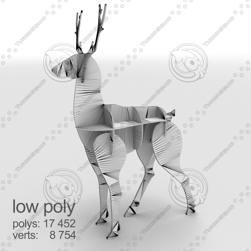 3d model deer cardboard