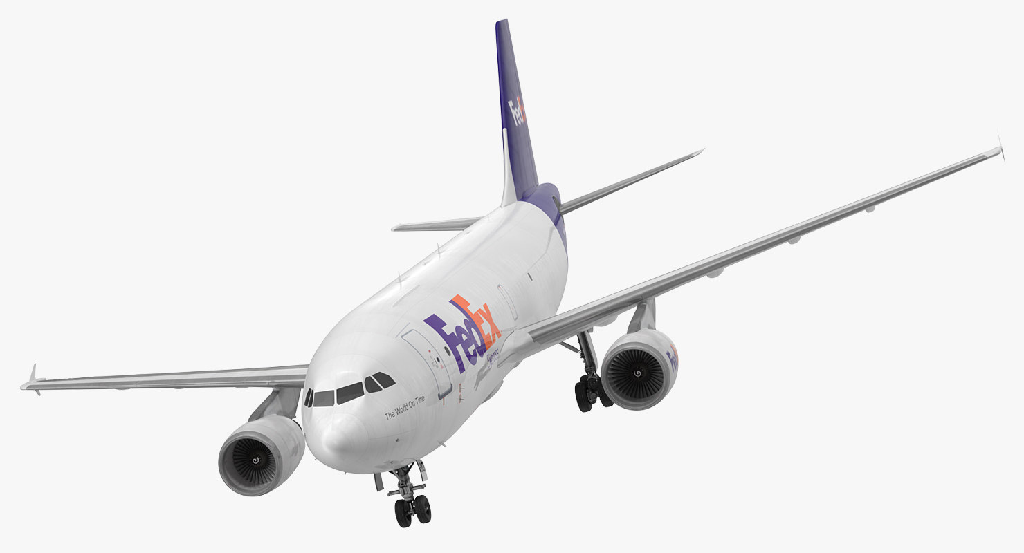 airbus cargo aircraft fedex 3d model