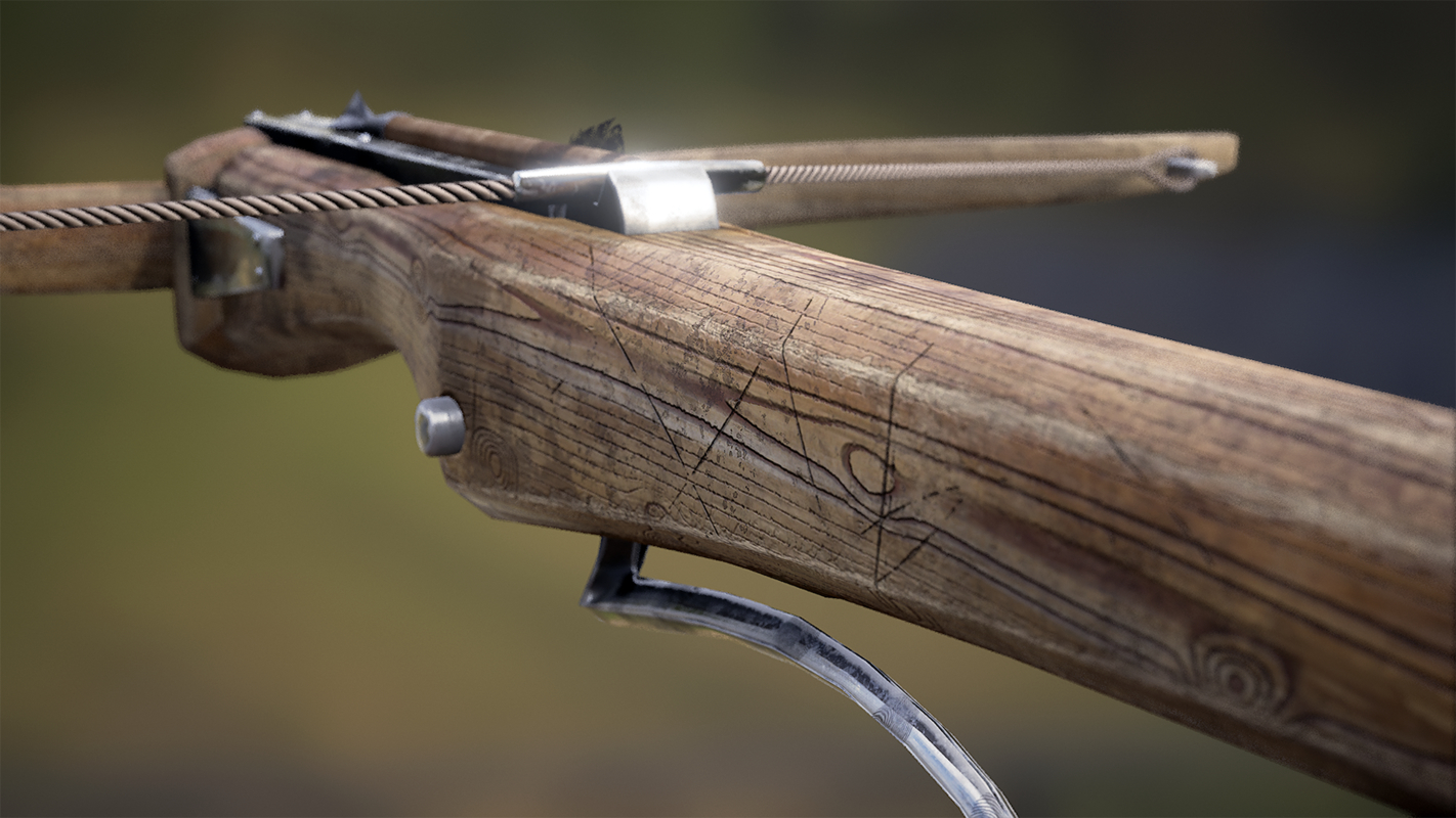 3d model light crossbow animations