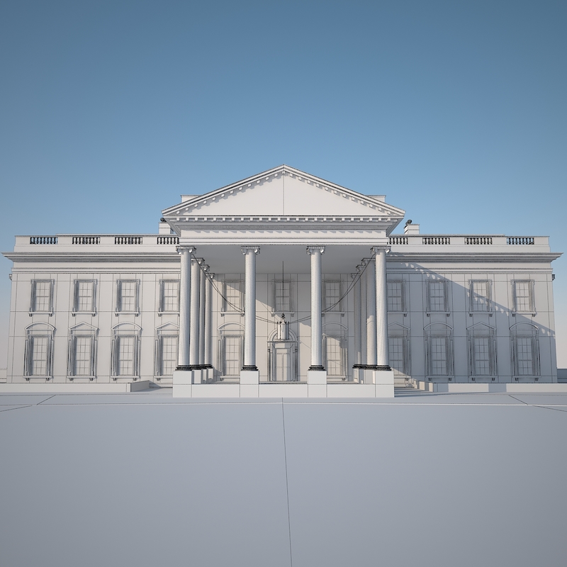 3d model white house u