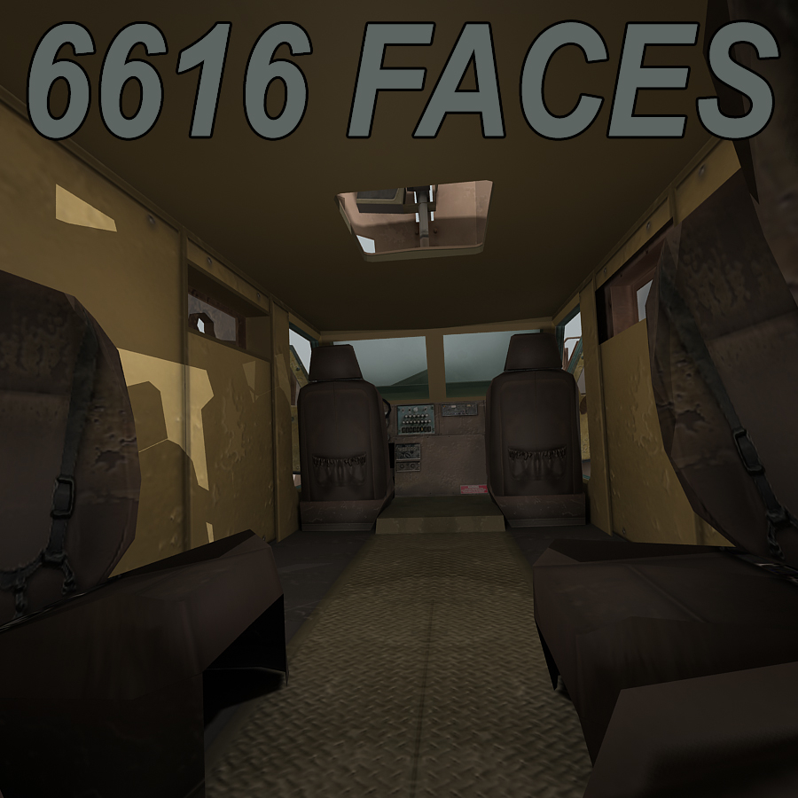 mrap damaged 3d model