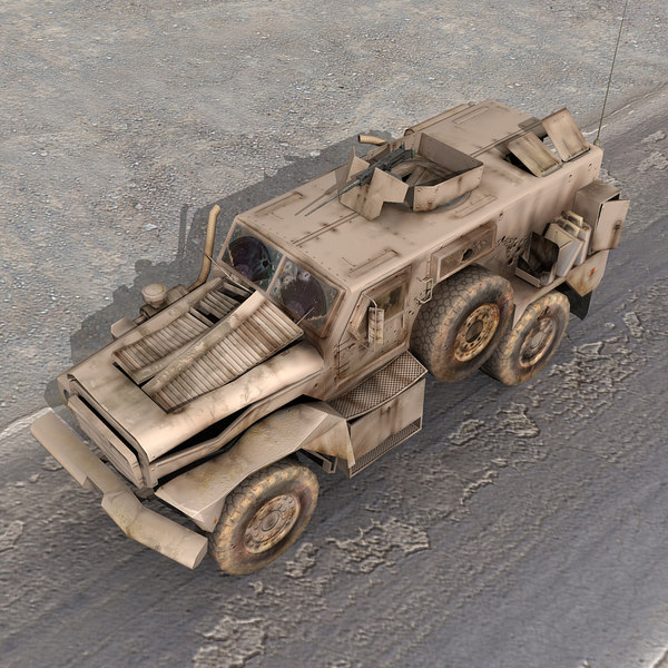 mrap damaged 3d model