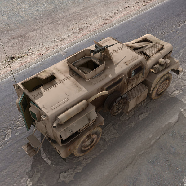 mrap damaged 3d model