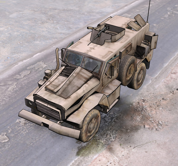 mrap damaged 3d model