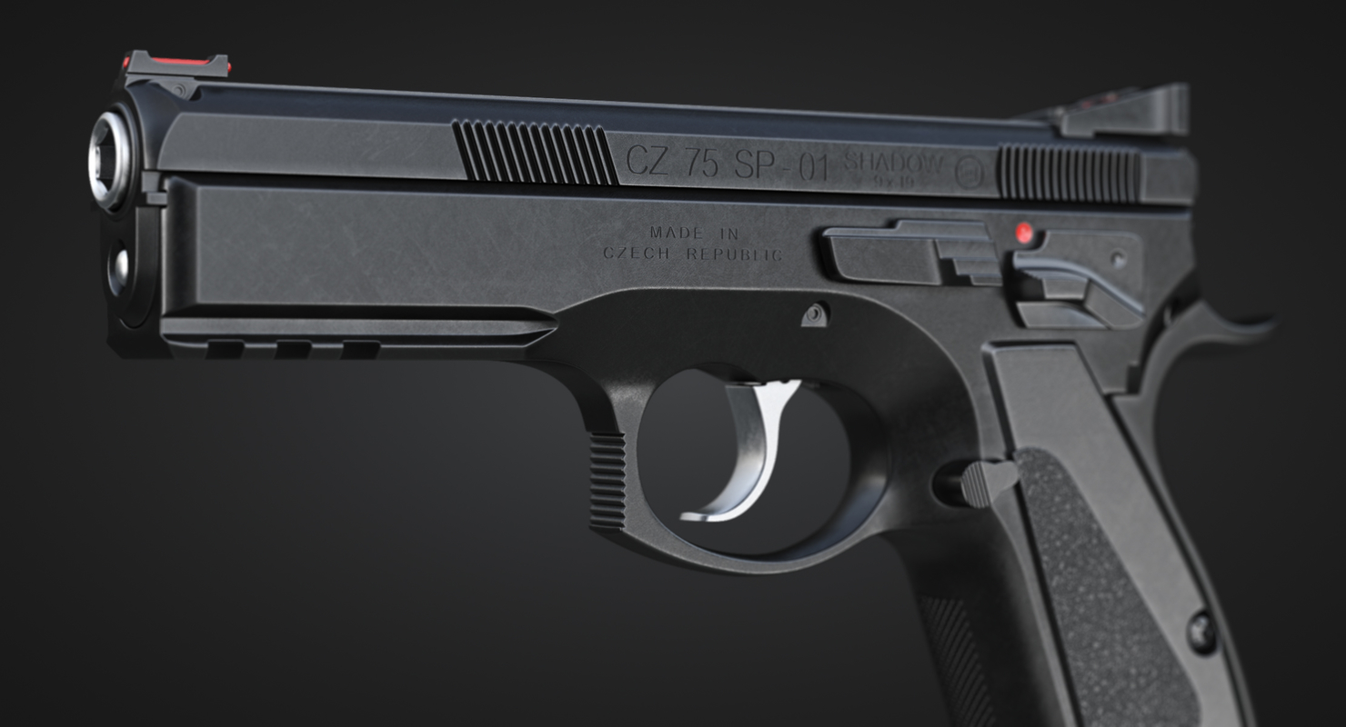 gun cz 75 sp-01 3d model