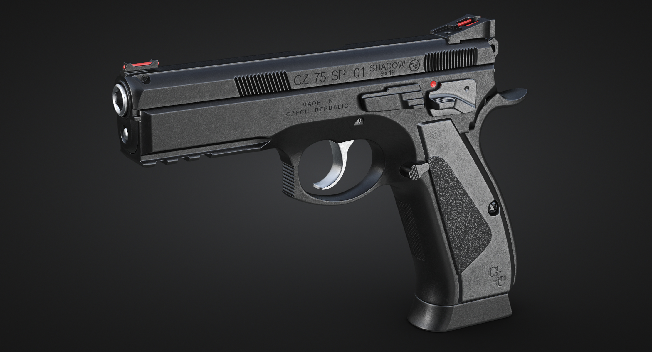 gun cz 75 sp-01 3d model