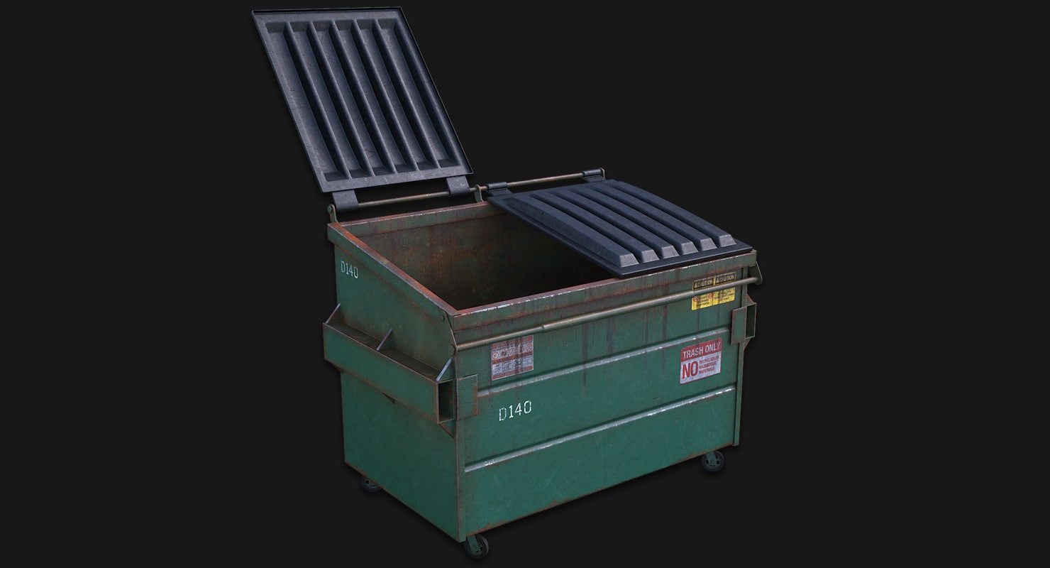 3d model garbage dumpster