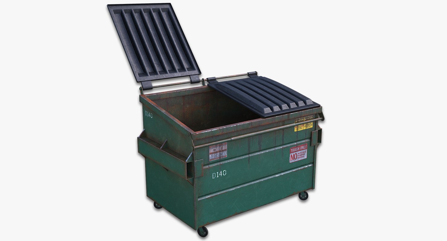 3d model garbage dumpster