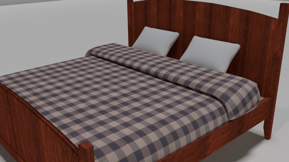 bed realistic 3d blend