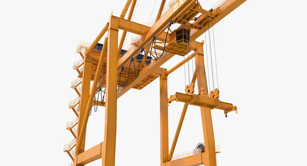 3d model container handling gantry crane