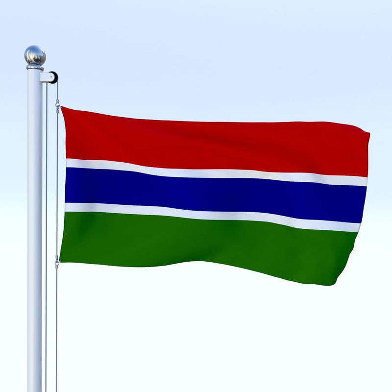 3d flag pole model