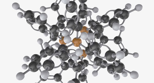 3d tetrakis palladium 0 molecule model
