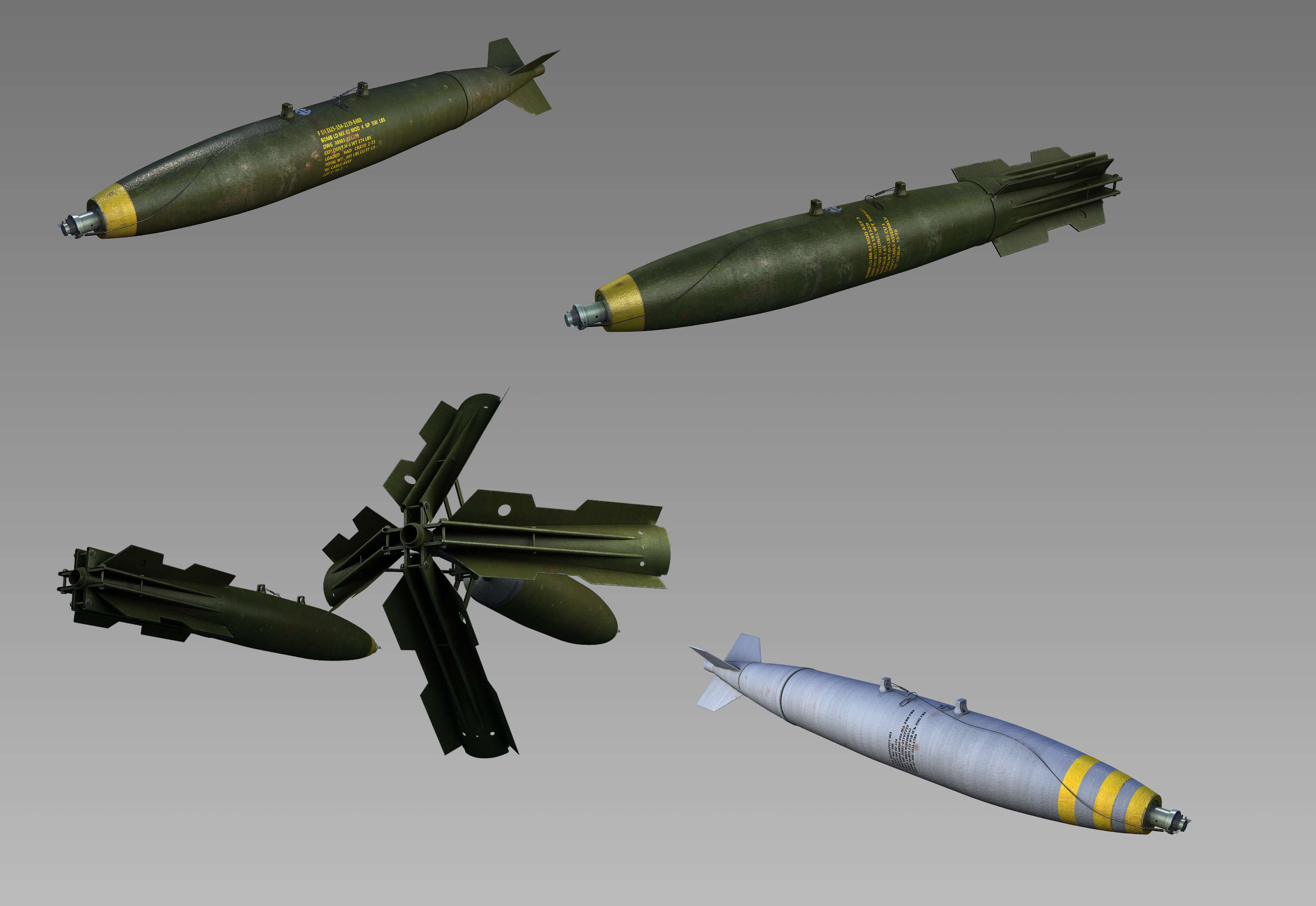 bombs mk-82 3d model