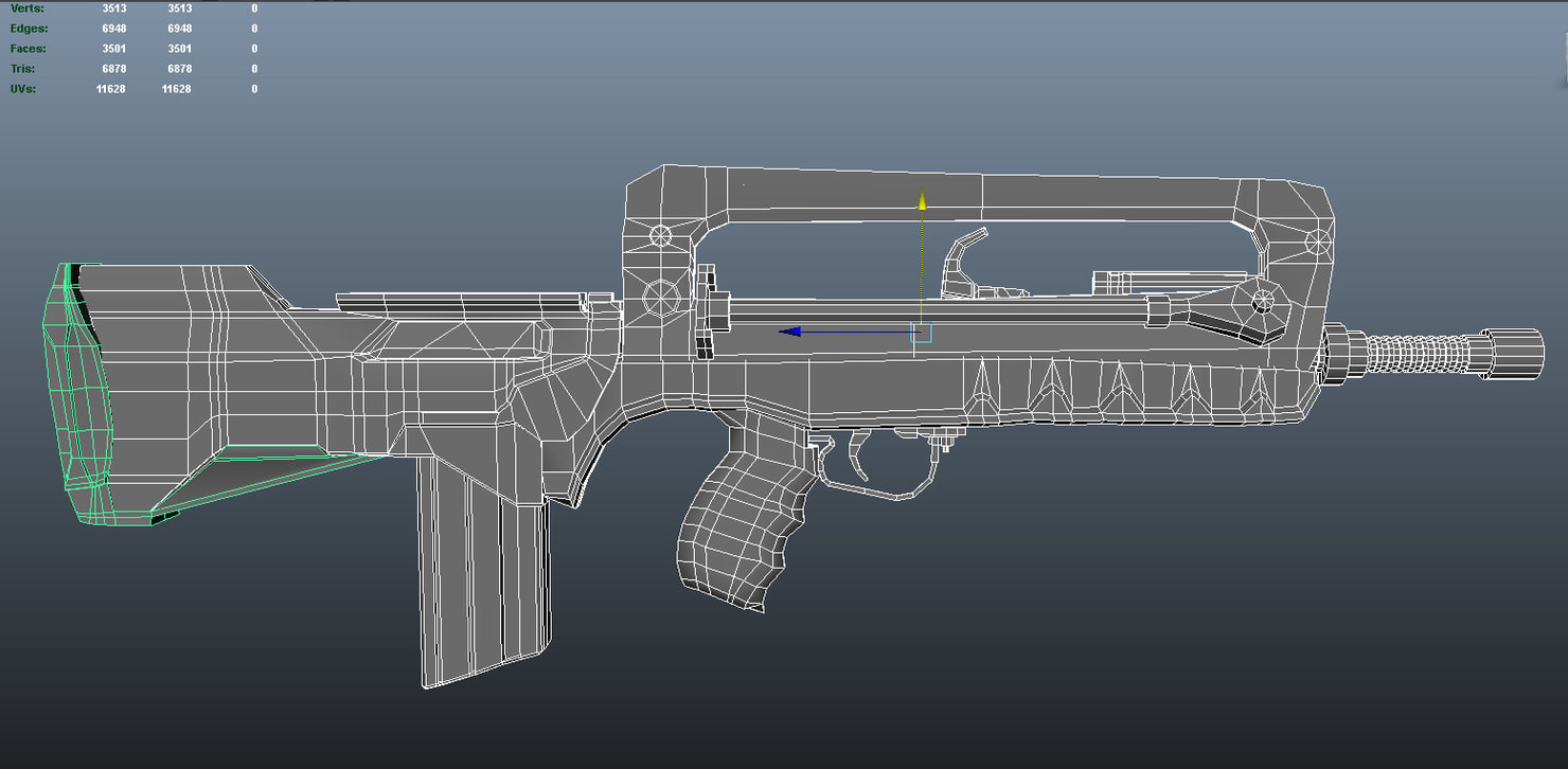 3d famas firearm weapon model