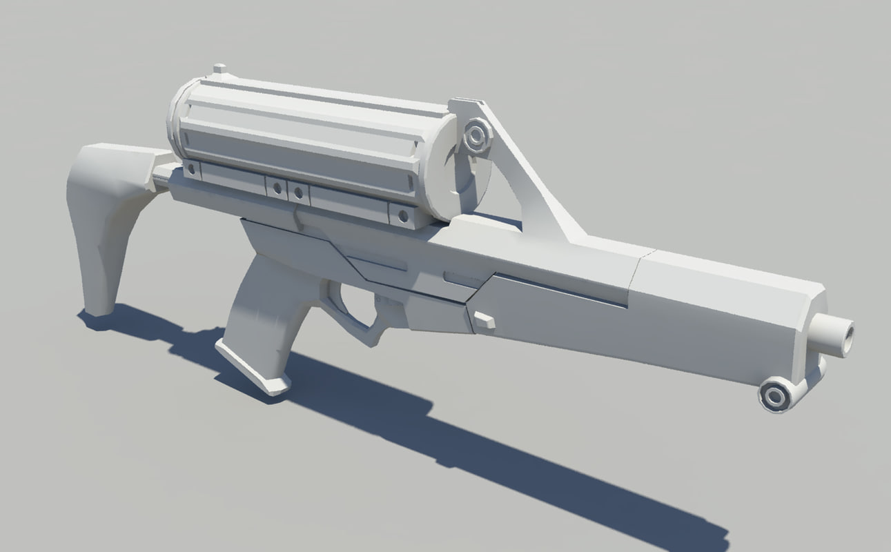3d model calico m950 smg