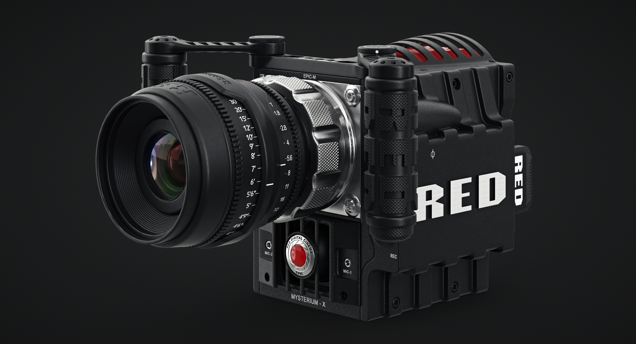 3d red epic camera 3 model