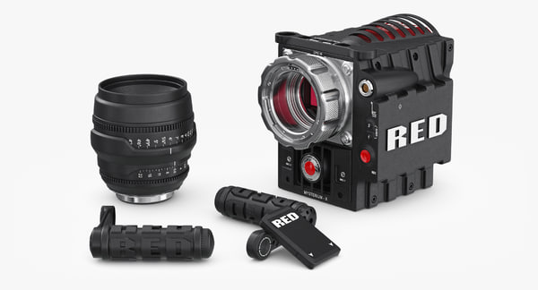 3d red epic camera 3 model