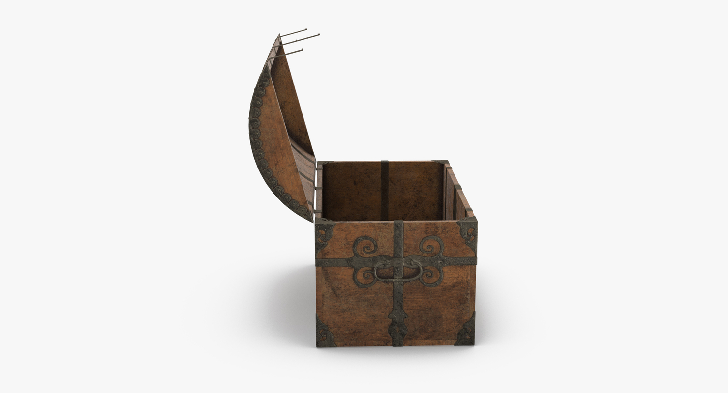 3d model medieval sea chest
