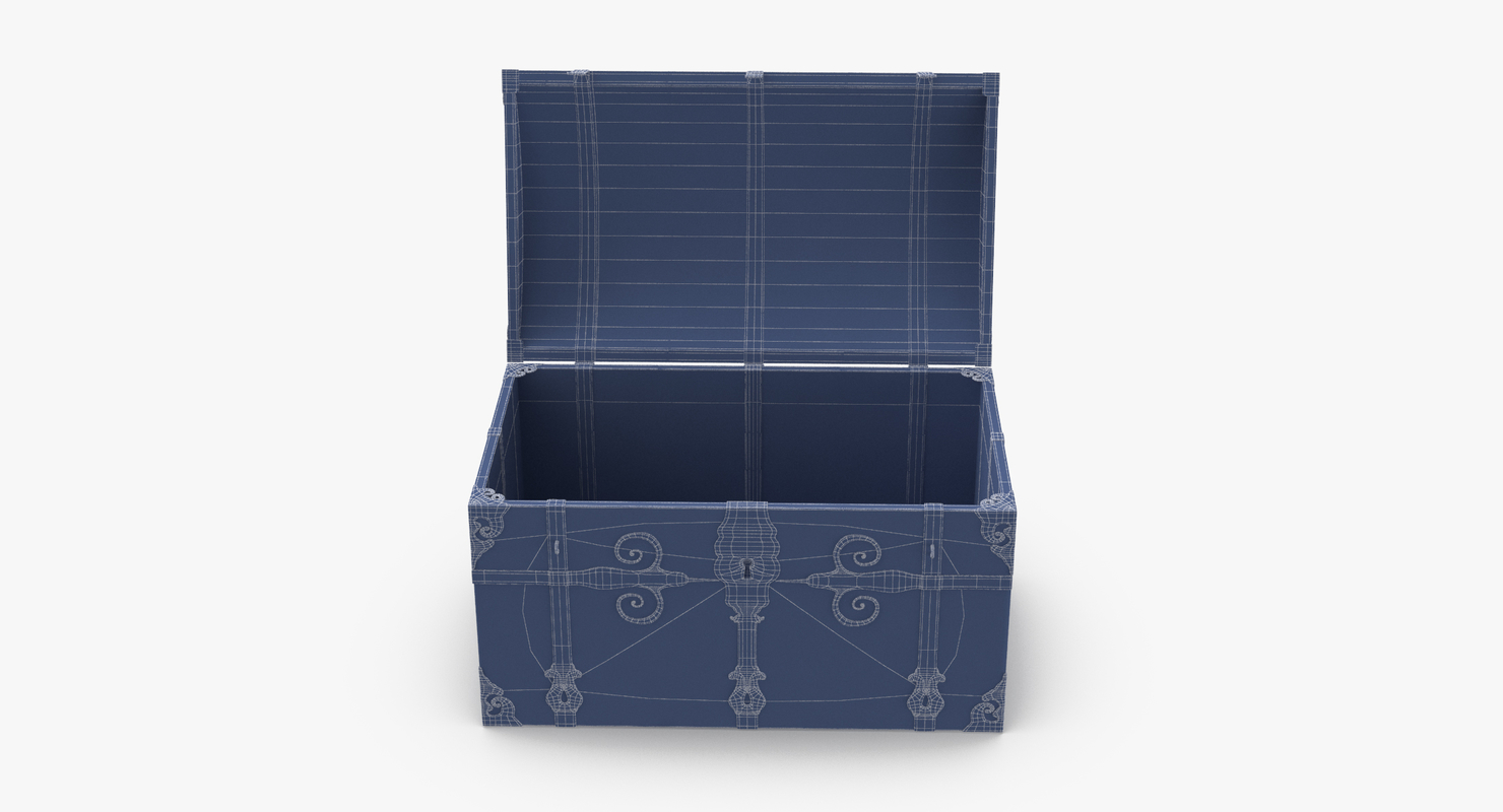 3d model medieval sea chest