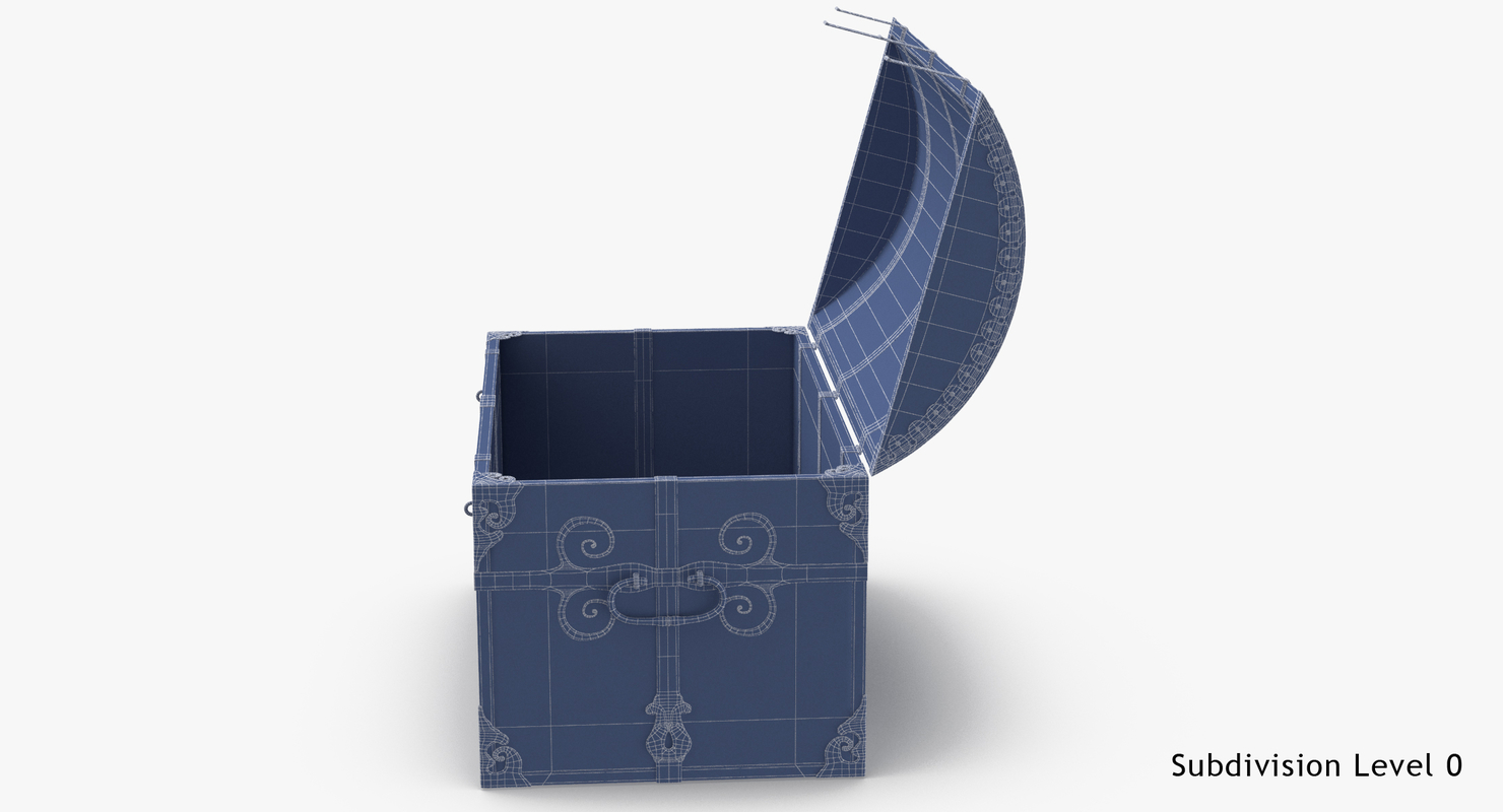 3d model medieval sea chest