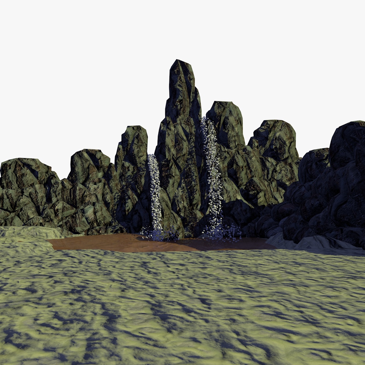 3d model waterfall animations 1