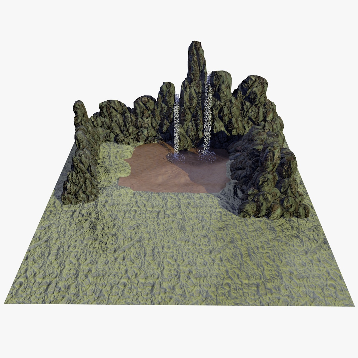 3d model waterfall animations 1