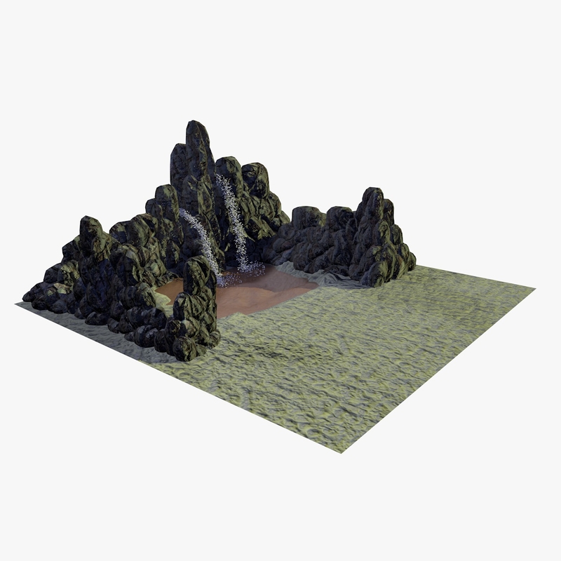 3d model waterfall animations 1