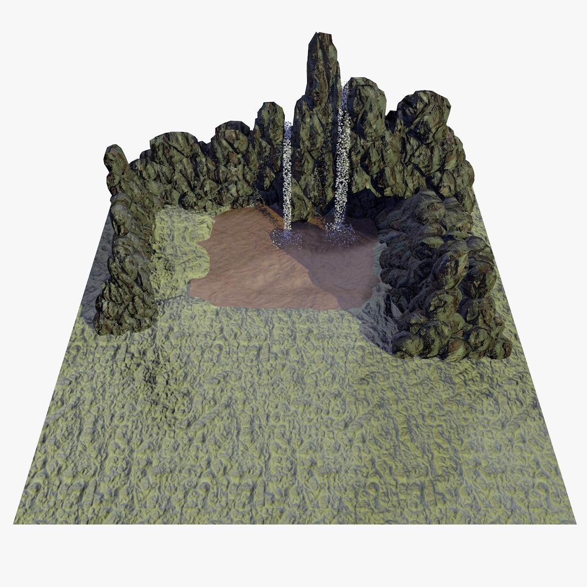 3d model waterfall animations 1