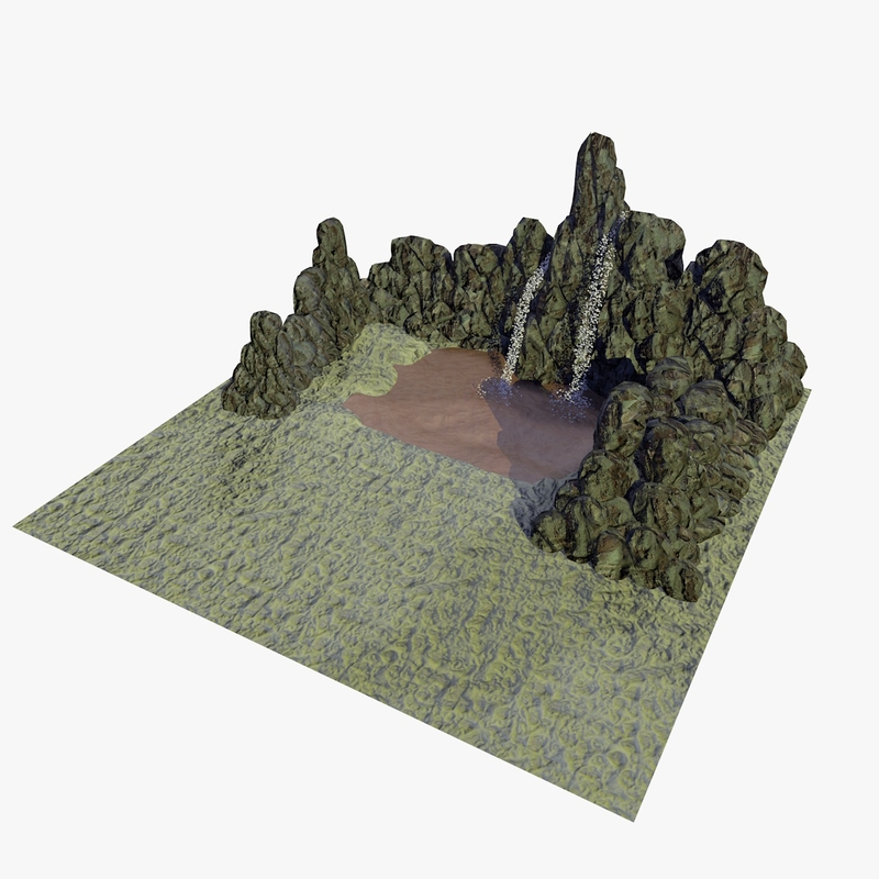 3d model waterfall animations 1