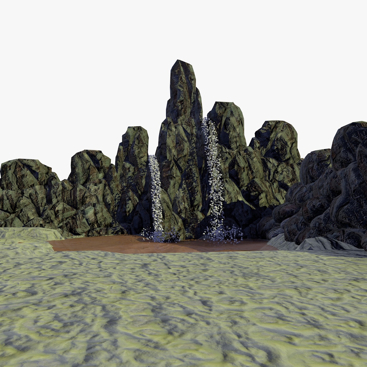 3d model waterfall animations 1