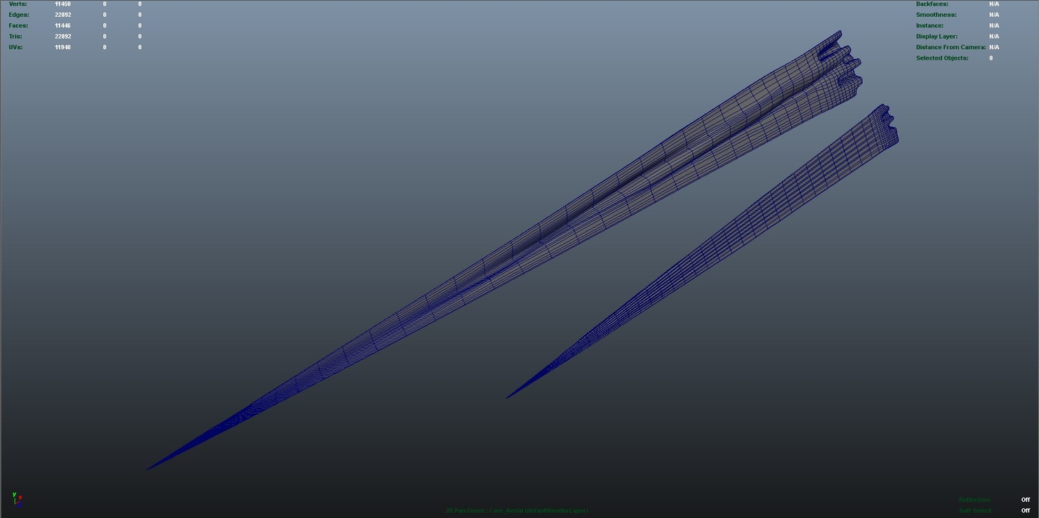 3d wood splinter model